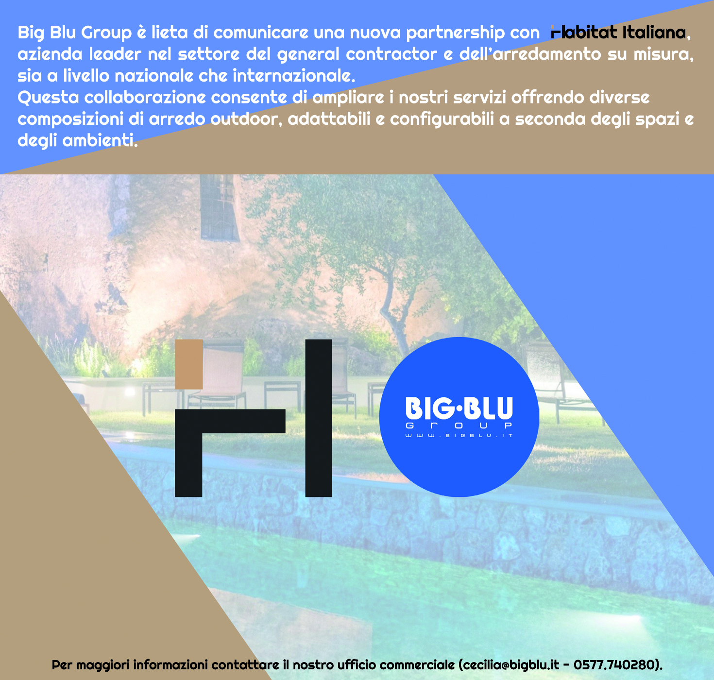 Partnership Big Blu Group Habitat Italiana | Big Blu Piscine